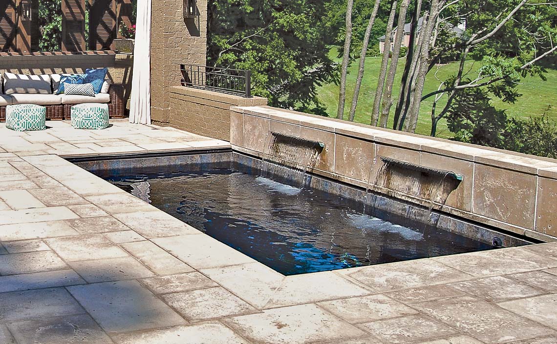 The Palladium Plunge™ fiberglass pool design - Leisure Pools Oklahoma